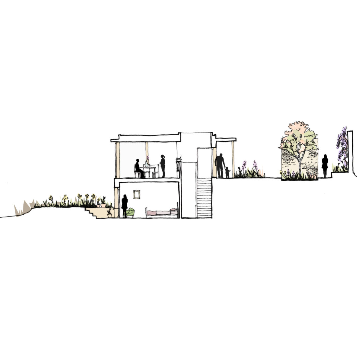 House within a walled garden - Clements & Porter Architects